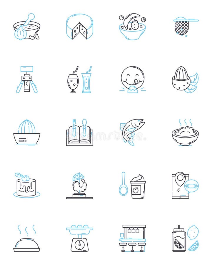 Meal Prep Linear Icons Set. Plan, Prep, Healthy, Quick, Convenient ...