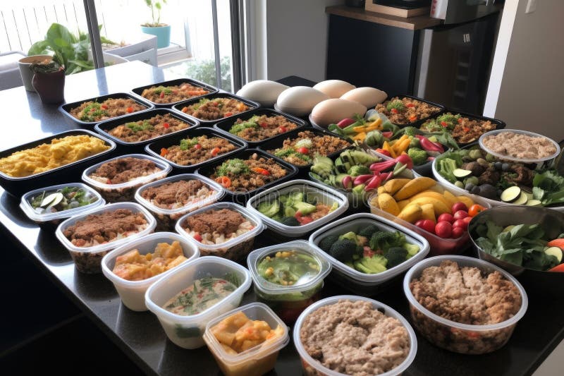 Meal Prep Schedule, with Each Day of the Week Represented Stock ...