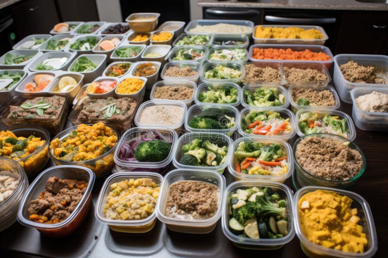 Meal Prep Schedule, with Each Day of the Week Represented Stock ...