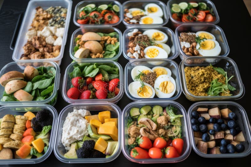 Meal Prep Schedule, with Each Day of the Week Represented Stock ...