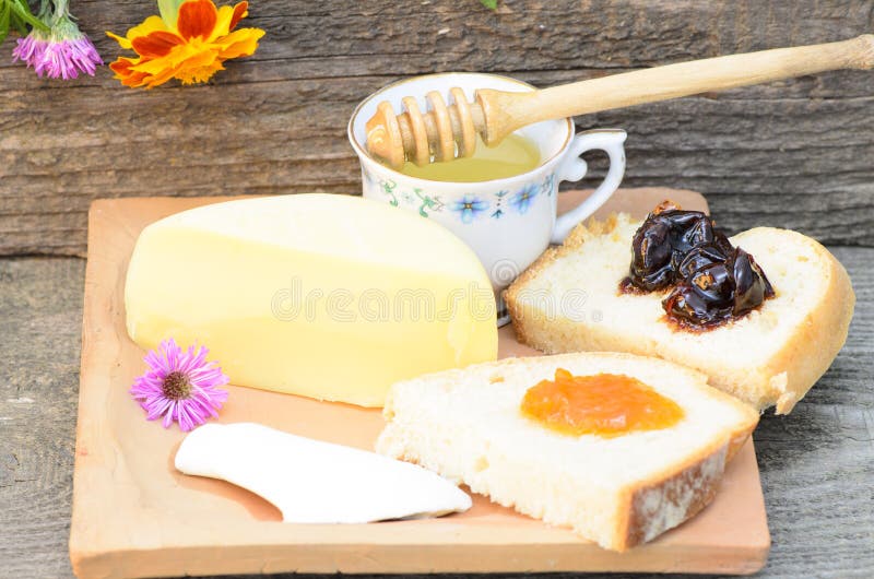 Meal on rustic wood stock image. Image of farm, calcium - 27185339