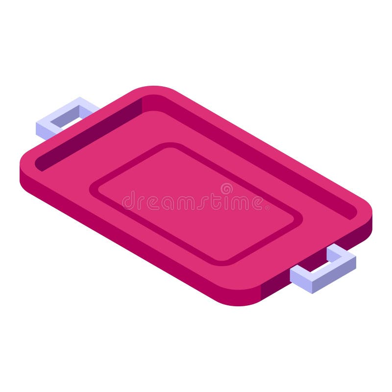 Meal Tray Icon Isometric Vector. Menu Kitchen Platter Stock ...