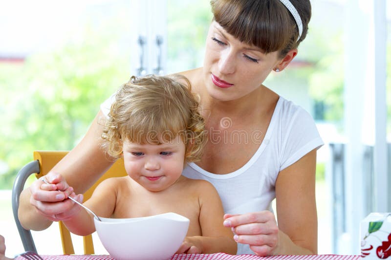 Mealing stock photo. Image of daughter, infancy, love - 4321692