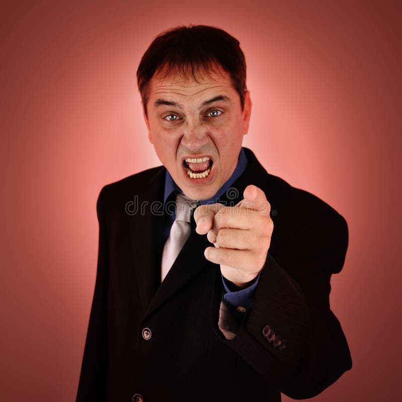 Angry Man Pointing Finger Angry Man Pointing Finger