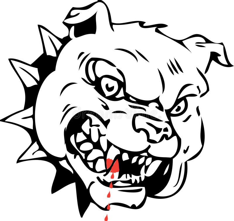 Mean dog illustration stock illustration. Illustration of head - 6022772