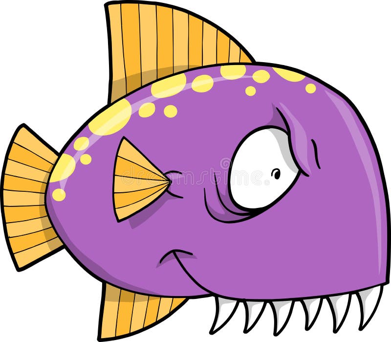 Mean Fish stock vector. Illustration of isolated, vector - 4390144