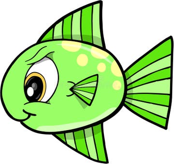 Mean Fish Vector Illustration Stock Vector - Illustration of underwater ...