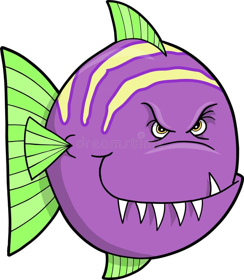 Purple fish Vector stock vector. Illustration of animal - 12746213