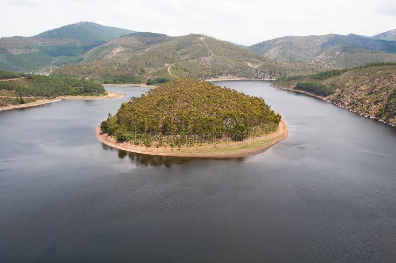 Meander of the Alagon River (Spain) Stock Photo - Image of park, alagon ...