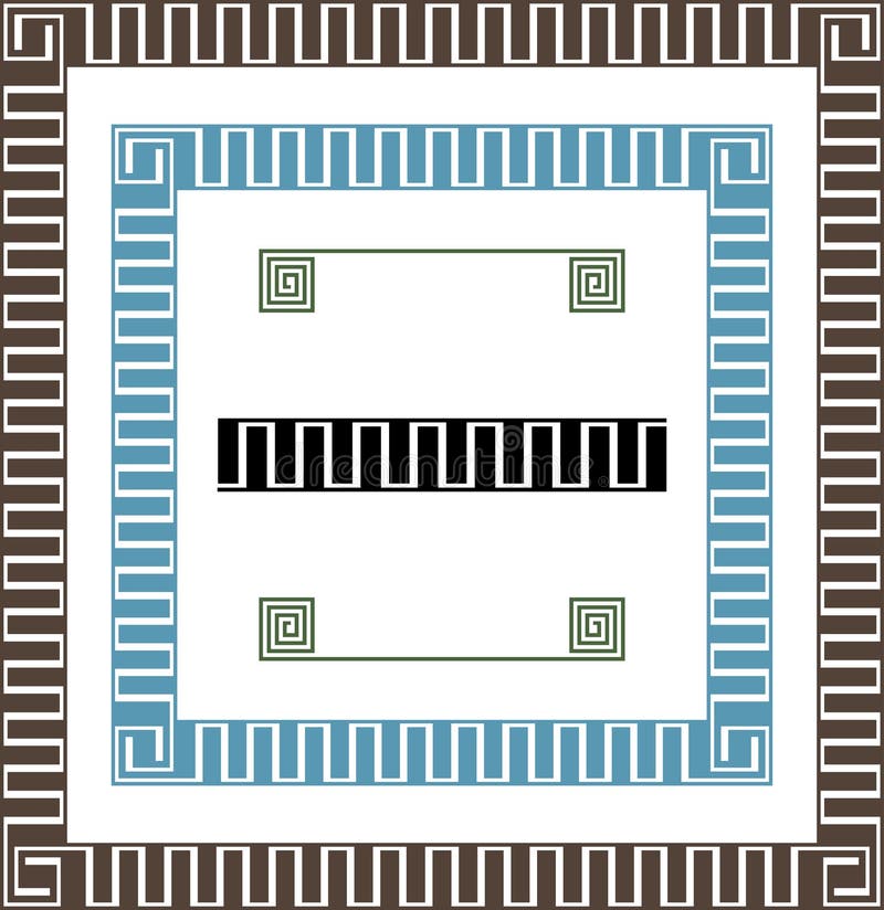 Meander frames stock vector. Illustration of helix, meander - 88689600