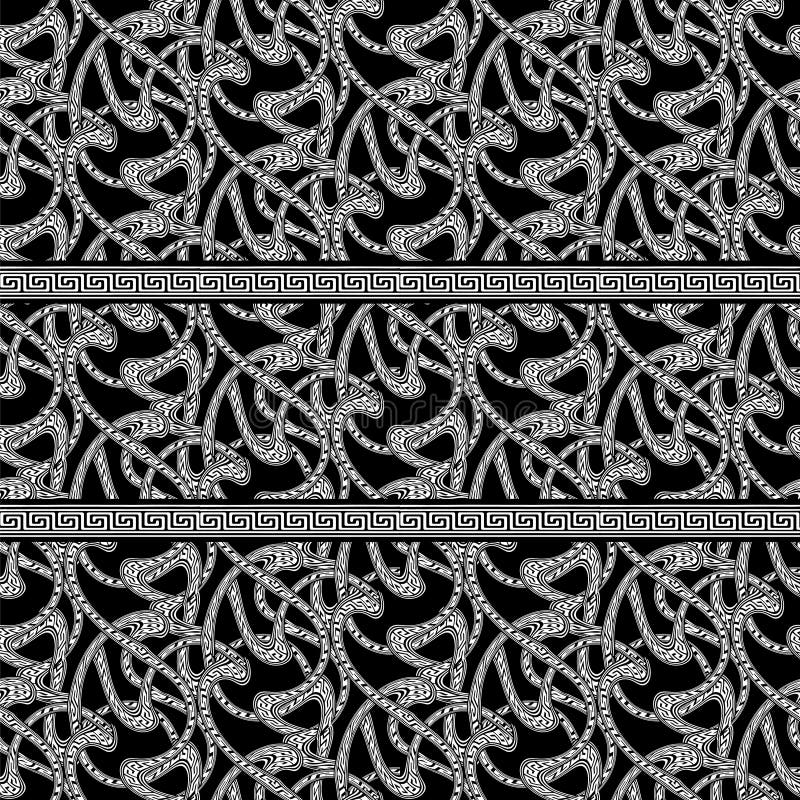 Meander seamless wallpaper stock illustration. Illustration of baroque ...