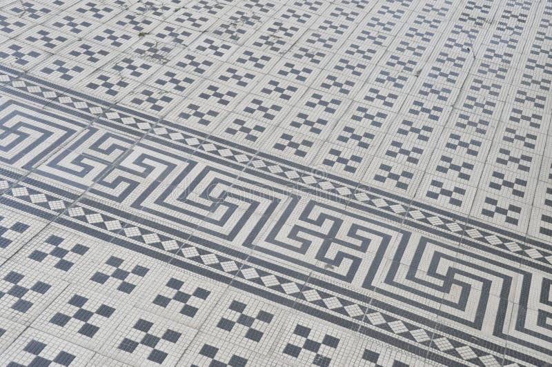 Meander Vintage Ceramic Tiles Stock Photo - Image of architecture ...