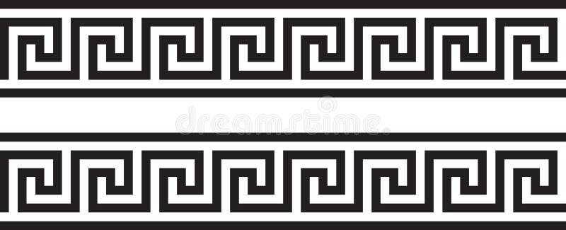 Meander and Wave. Ancient Greek Borders Stock Illustration ...