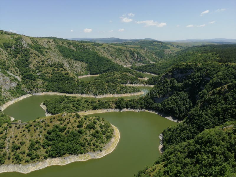 The Meanders and the Canyon of the River Stock Photo - Image of ...