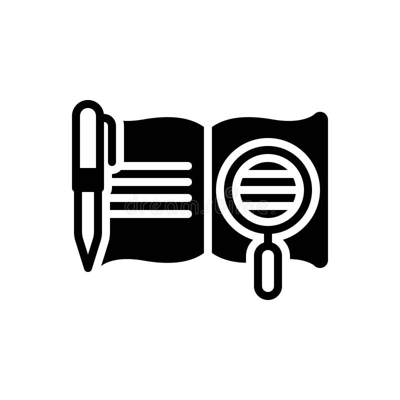 Black Solid Icon for Meaning, Means and Book Stock Illustration ...