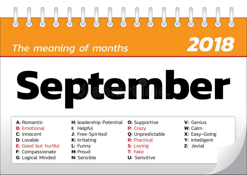 The meaning of the months stock illustration. Illustration of monday ...