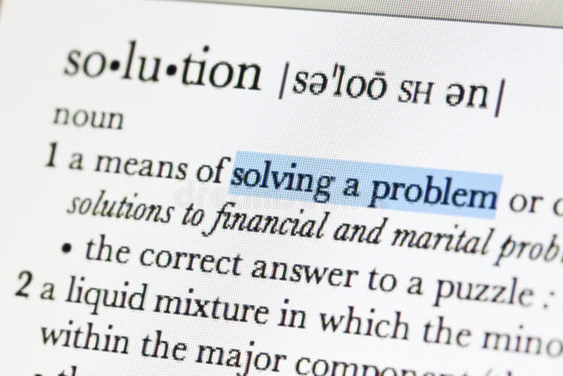 Meaning of solution stock image. Image of reference, learn - 15278869