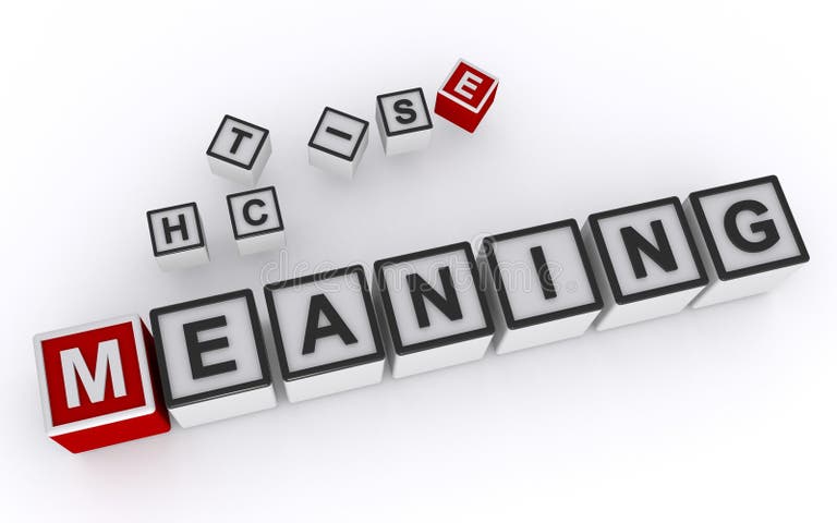 Meaning Word Block on White Stock Illustration - Illustration of ...