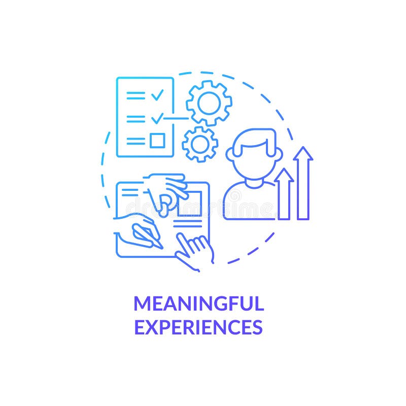 Meaningful Experience Blue Concept Icon Stock Vector - Illustration of ...