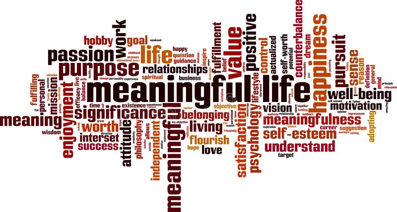 Meaningful life word cloud stock vector. Illustration of meaning ...