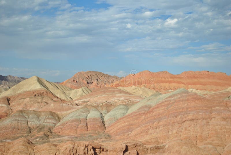 A Landform Feature Called Danxia in Zhangye Stock Image - Image of ...