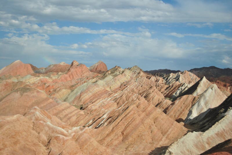 A Landform Feature Called Danxia in Zhangye Stock Photo - Image of ...