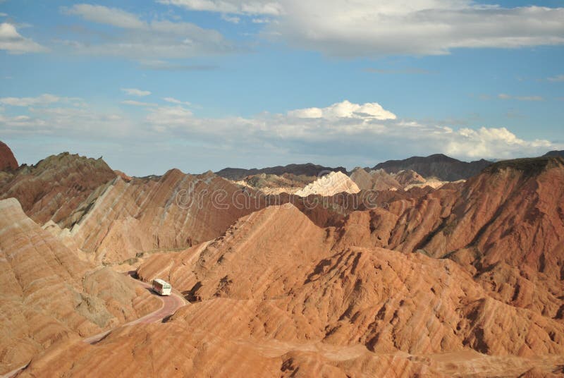 A Landform Feature Called Danxia in Zhangye Stock Image - Image of ...