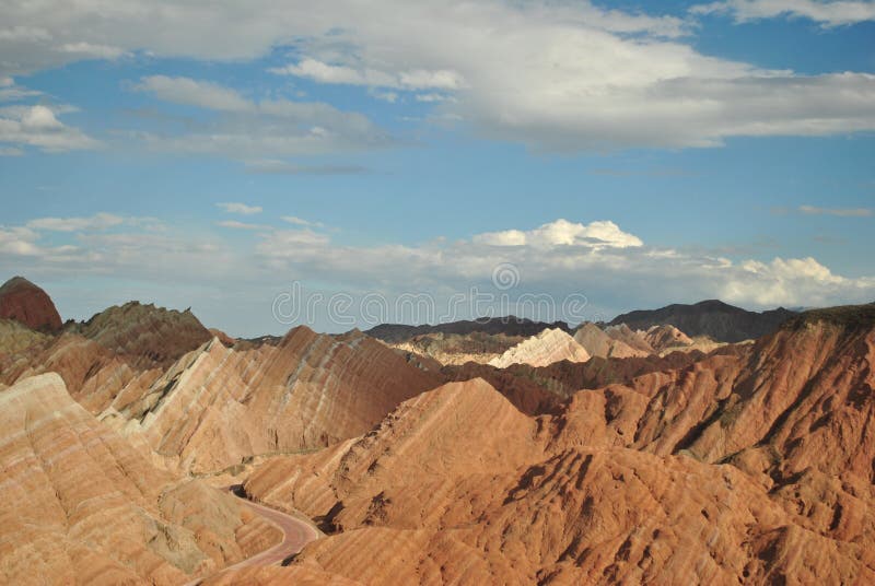 A Landform Feature Called Danxia in Zhangye Stock Photo - Image of rock ...