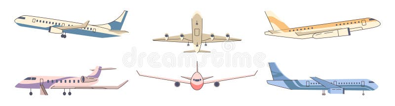 Means of Transport, Passenger Plane Stock Vector - Illustration of ...