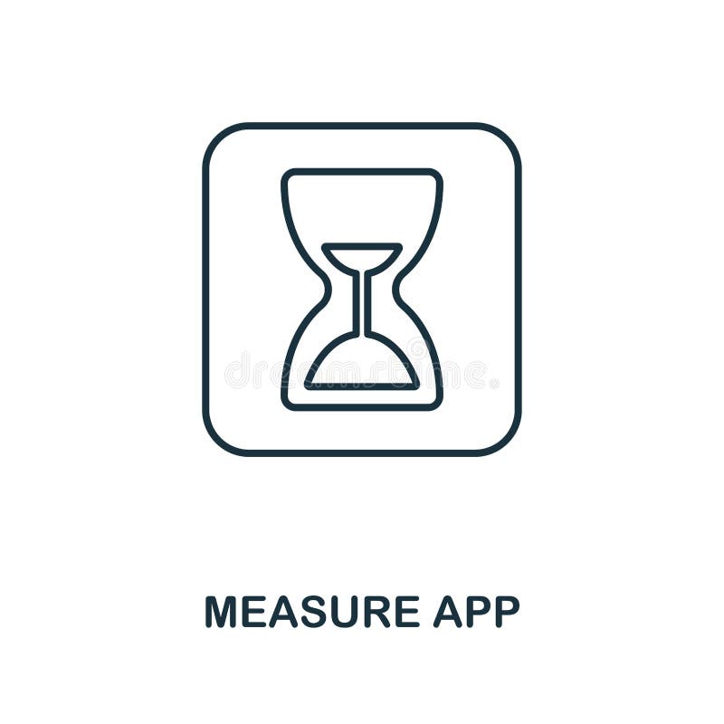 Measure App Icon. Monochrome Style Design from Visual Device Icon ...