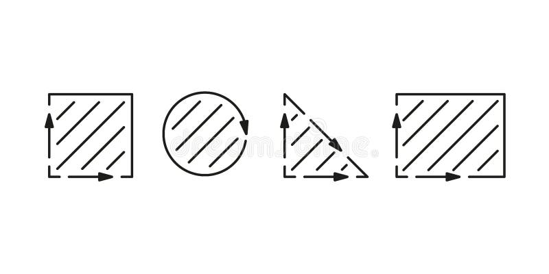 Measure Area of Shape Square, Triangle, Circle and Rectangle, Size ...