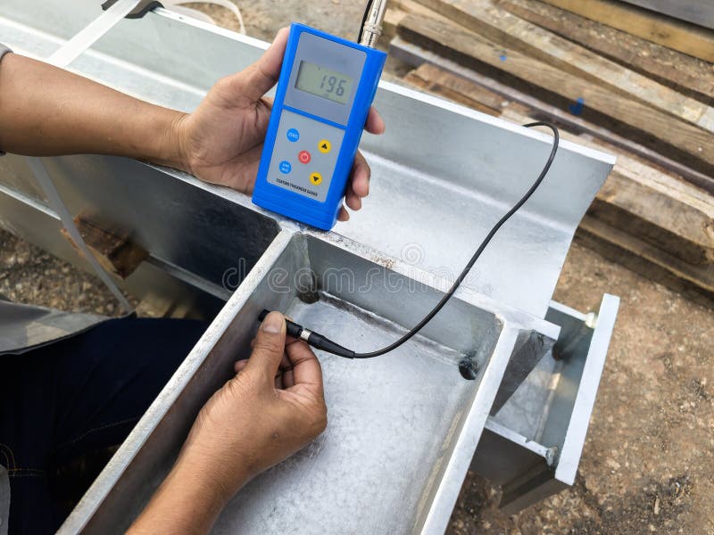 Measure the Coating Thickness Galvanized with a Coating Thickness Gauge ...