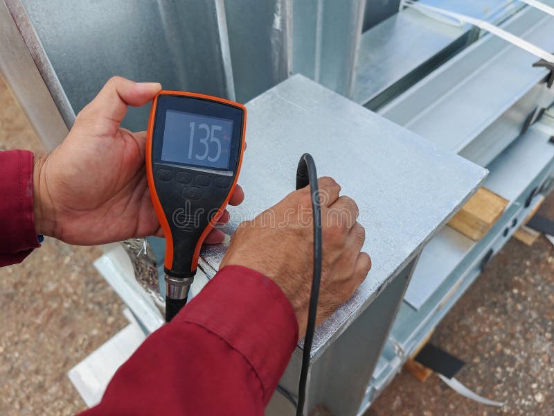 Measure the Coating Thickness Galvanized with a Coating Thickness Gauge ...