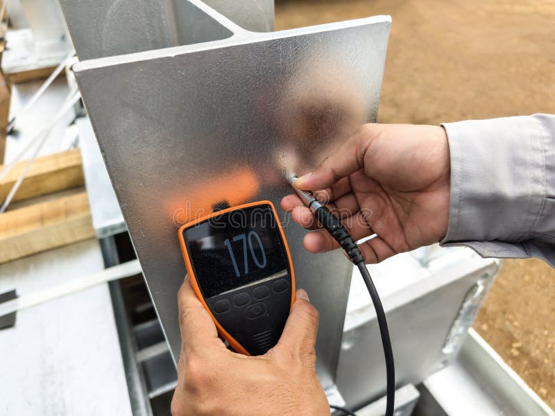 Measure the Coating Thickness Galvanized with a Coating Thickness Gauge ...