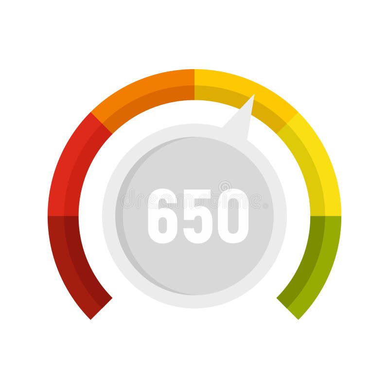 Measure Credit Score Icon Flat Isolated Vector Stock Vector ...