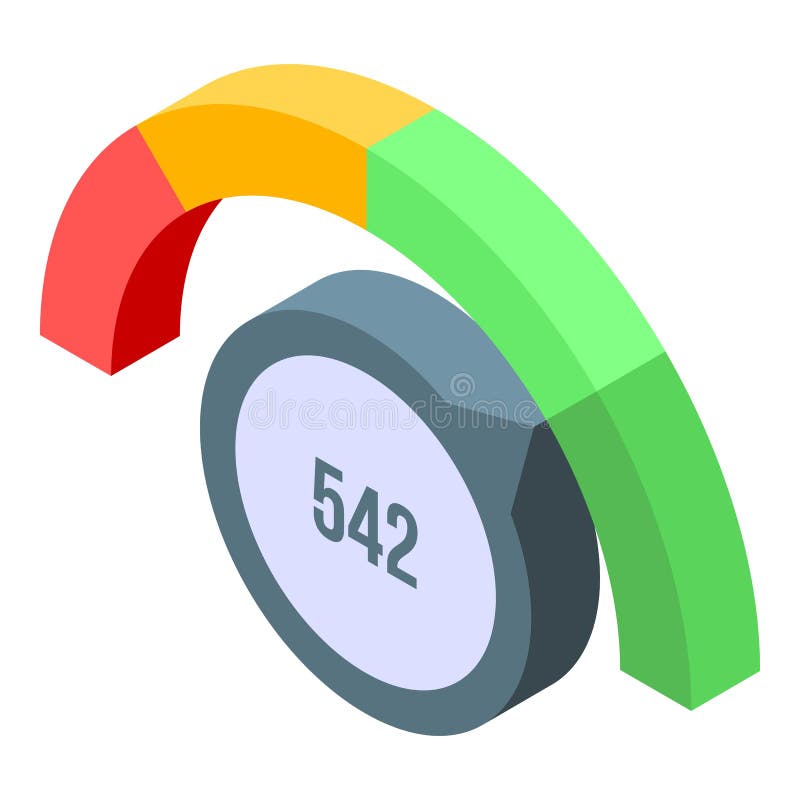 Measure Credit Score Icon, Isometric Style Stock Vector - Illustration ... Measure Credit Score Icon, Isometric Style Stock Vector - Illustration ...