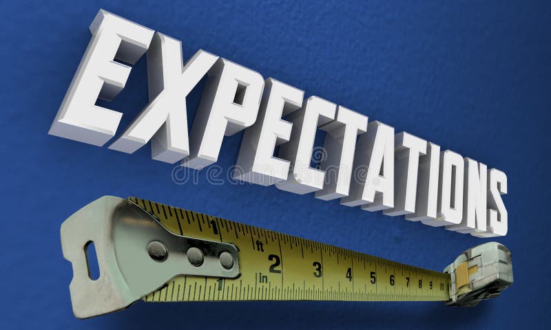 Measure Expectations Demands Requests Measuring Tape 3d Illustration ...