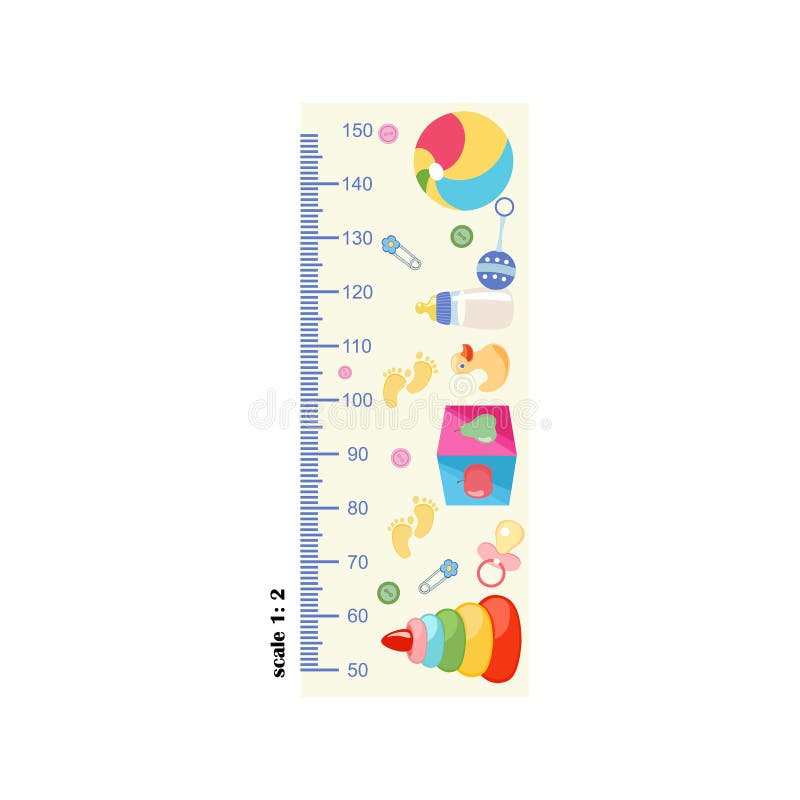 Measure Growth, Meter, Children`s Elements, Growth. Stock Vector ...