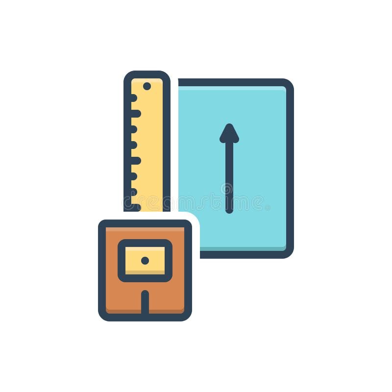 Color Illustration Icon for Measure, Unit and Construction Stock ...