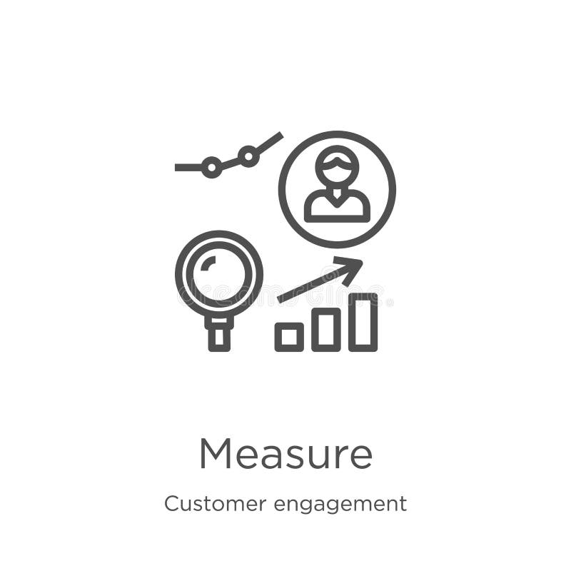 Measure Icon Vector from Customer Engagement Collection. Thin Line ...