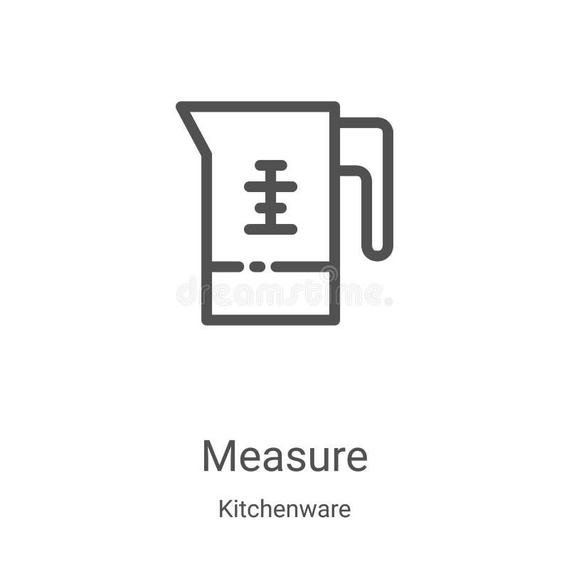 Measure Icon Vector from Kitchenware Collection. Thin Line Measure ...