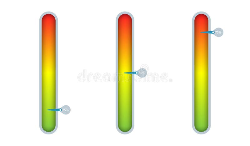 Measure the Level with a Green Red Gradient and a Percentage Arrow on ...