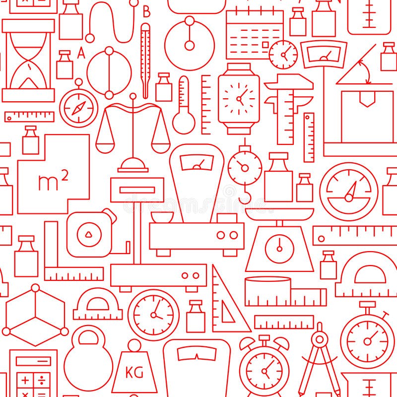 Measure Line Seamless Pattern Stock Vector - Illustration of seamless ...