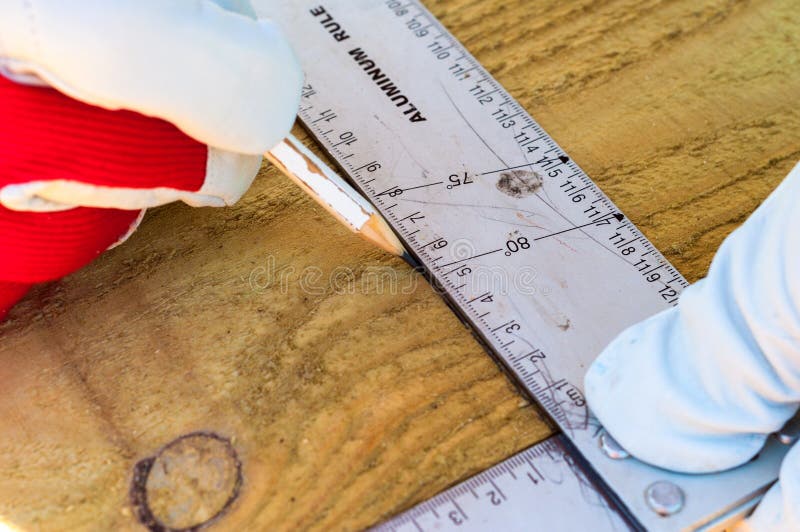 Measure and mark stock photo. Image of construct, carpentry - 73507850