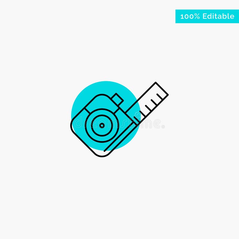 Measure, Measuring, Tape, Tool Turquoise Highlight Circle Point Vector ...