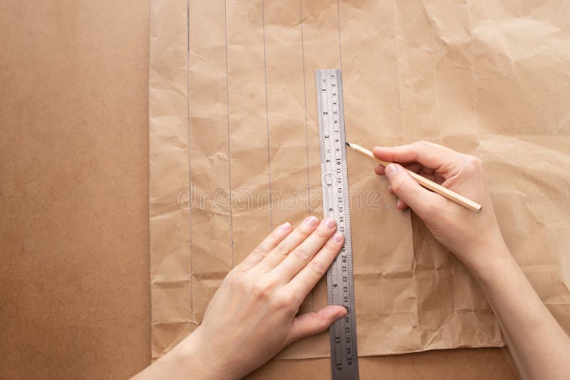 Measure the Package and Divide it into Strips, Making Segments, Step by ...