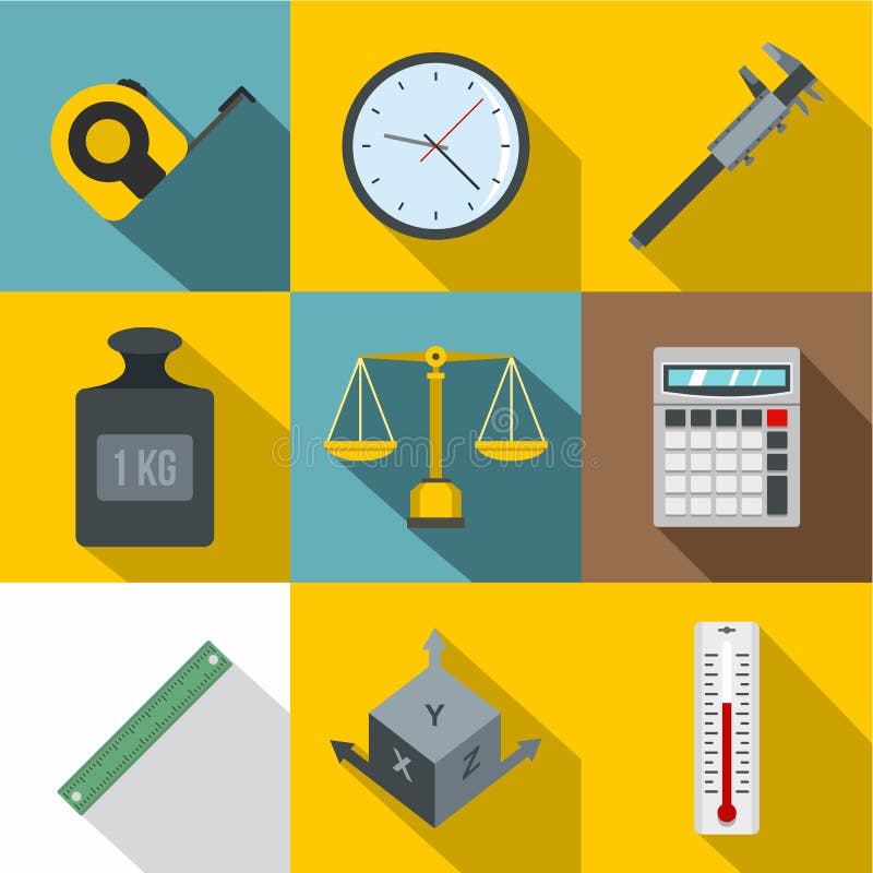 Measure Precision Logo Icons Set, Simple Style Stock Vector ...