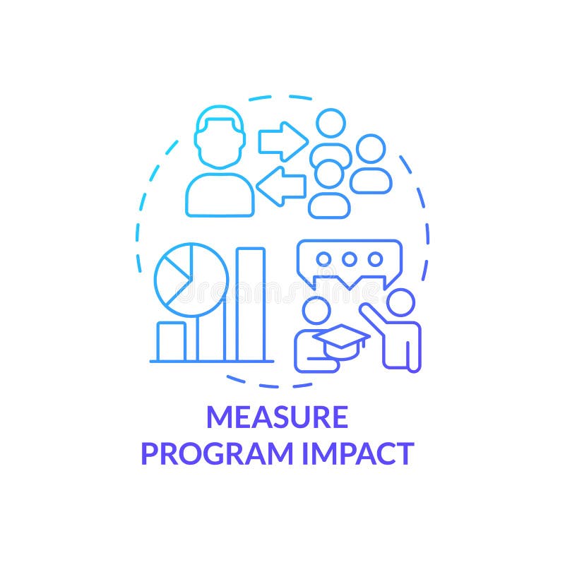 Measure Program Impact Blue Gradient Concept Icon Stock Vector ...
