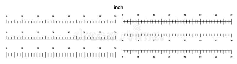 Measure Scale, Horizontal Meter from 0 To 70 Inch, Markup for Ruler ...