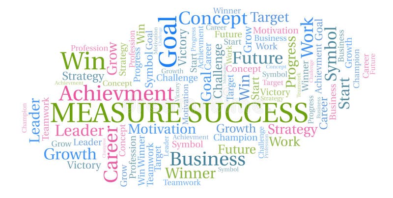 Measure Success Word Cloud. Stock Illustration - Illustration of ...